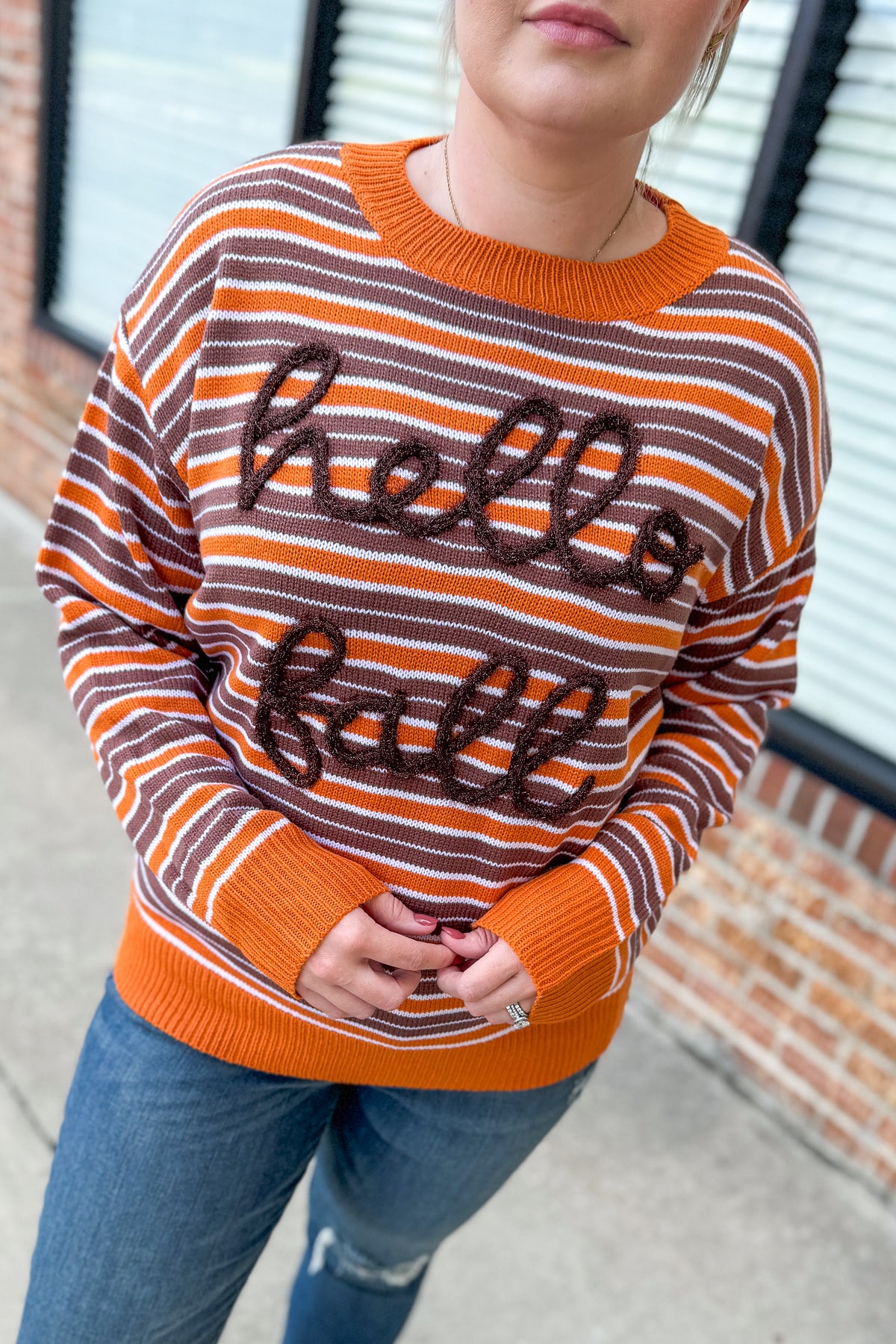 Hello Fall Stripe Sweater Top | Sew Southern Designs