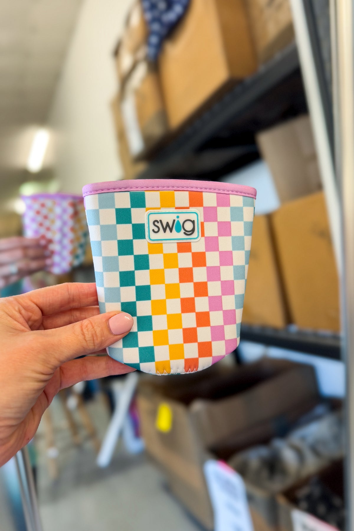 Swig Iced Cup Coolie, Check Mate | Sew Southern Designs