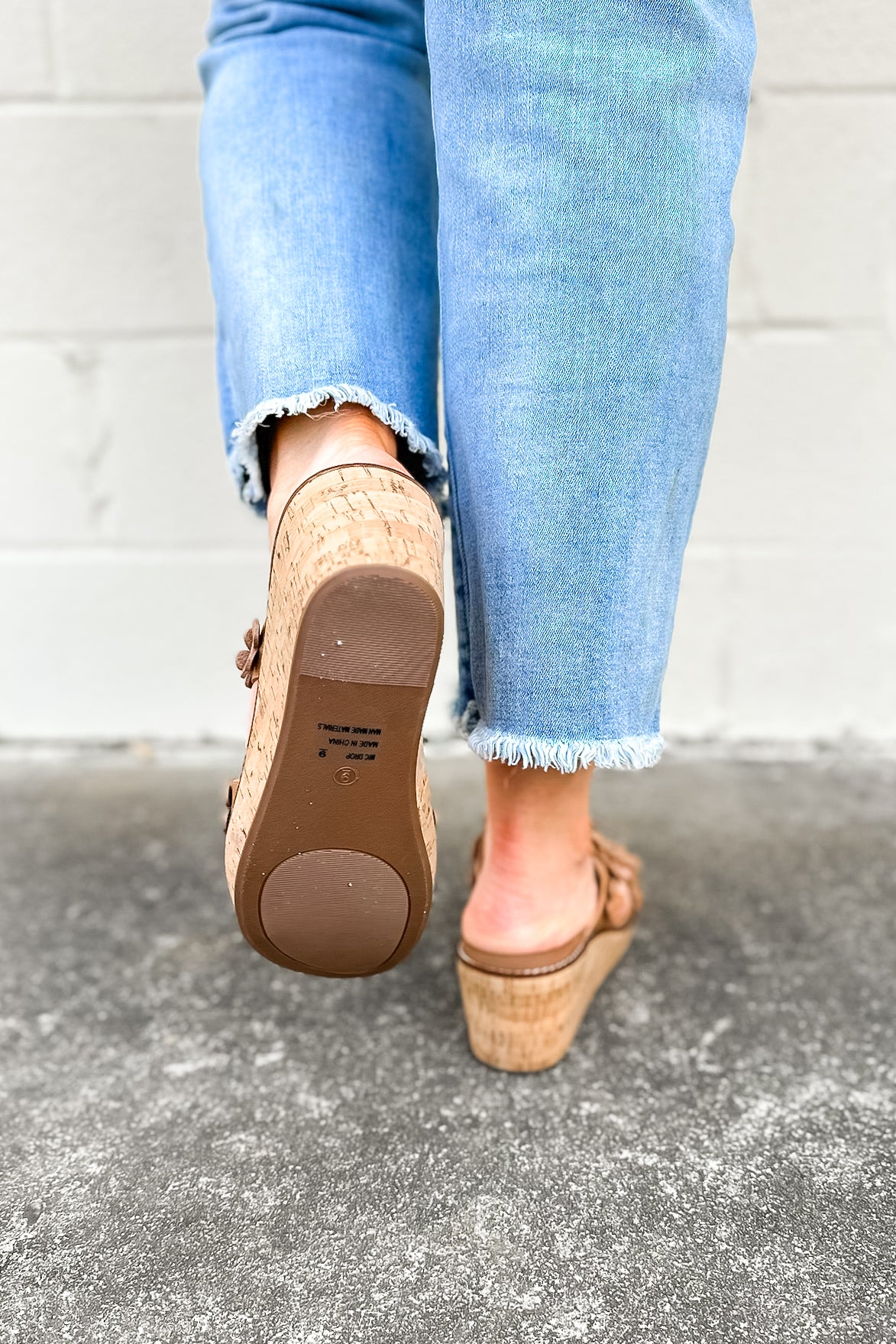 Corkys Mic Drop Floral Embellished Wedges, Caramel | Sew Southern Designs