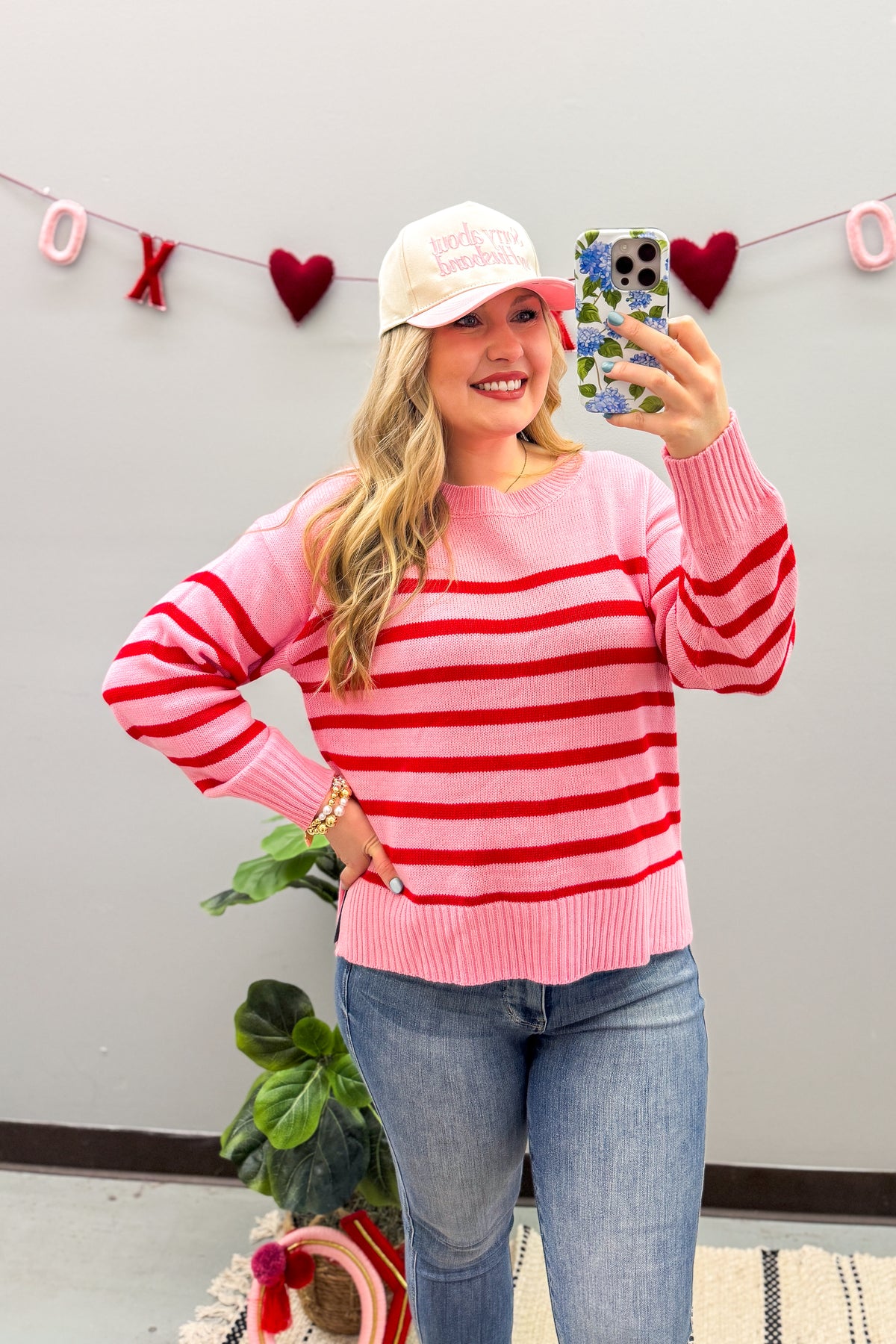 Pink and Red Stripe Sweater | Sew Southern Designs