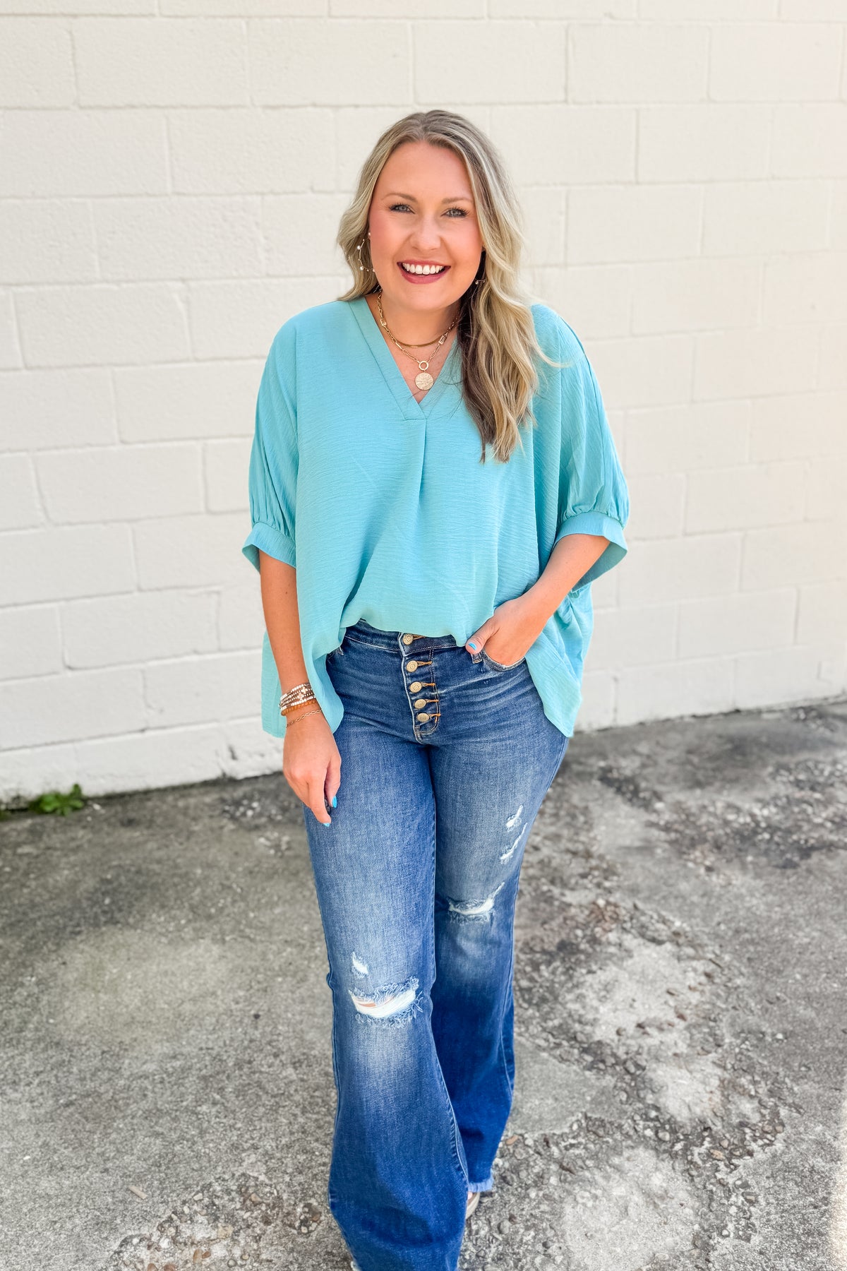 RESTOCK | I Remember Everything Top, Dusty Teal | Sew Southern Designs