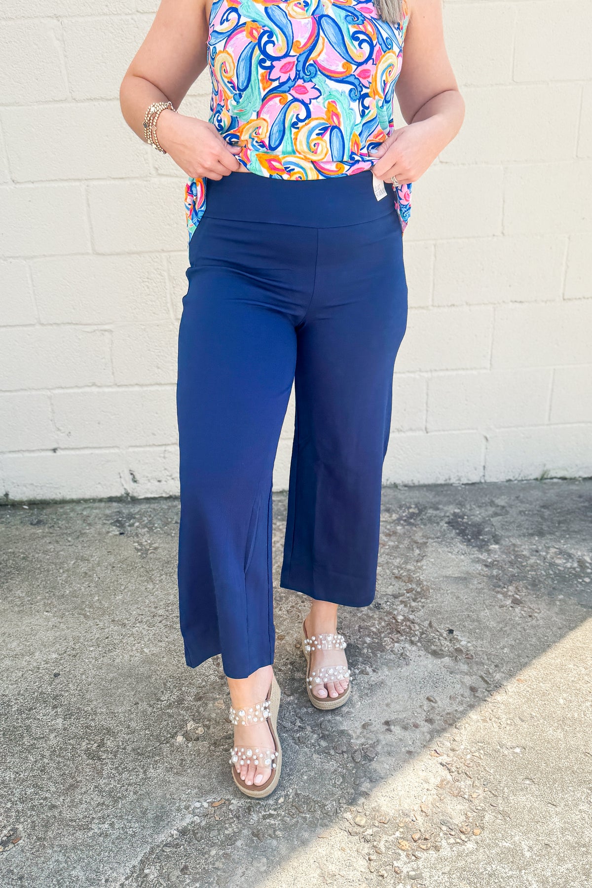 RESTOCK | Color Me Bright Wide Leg Magic Pants, Navy | Sew Southern Designs