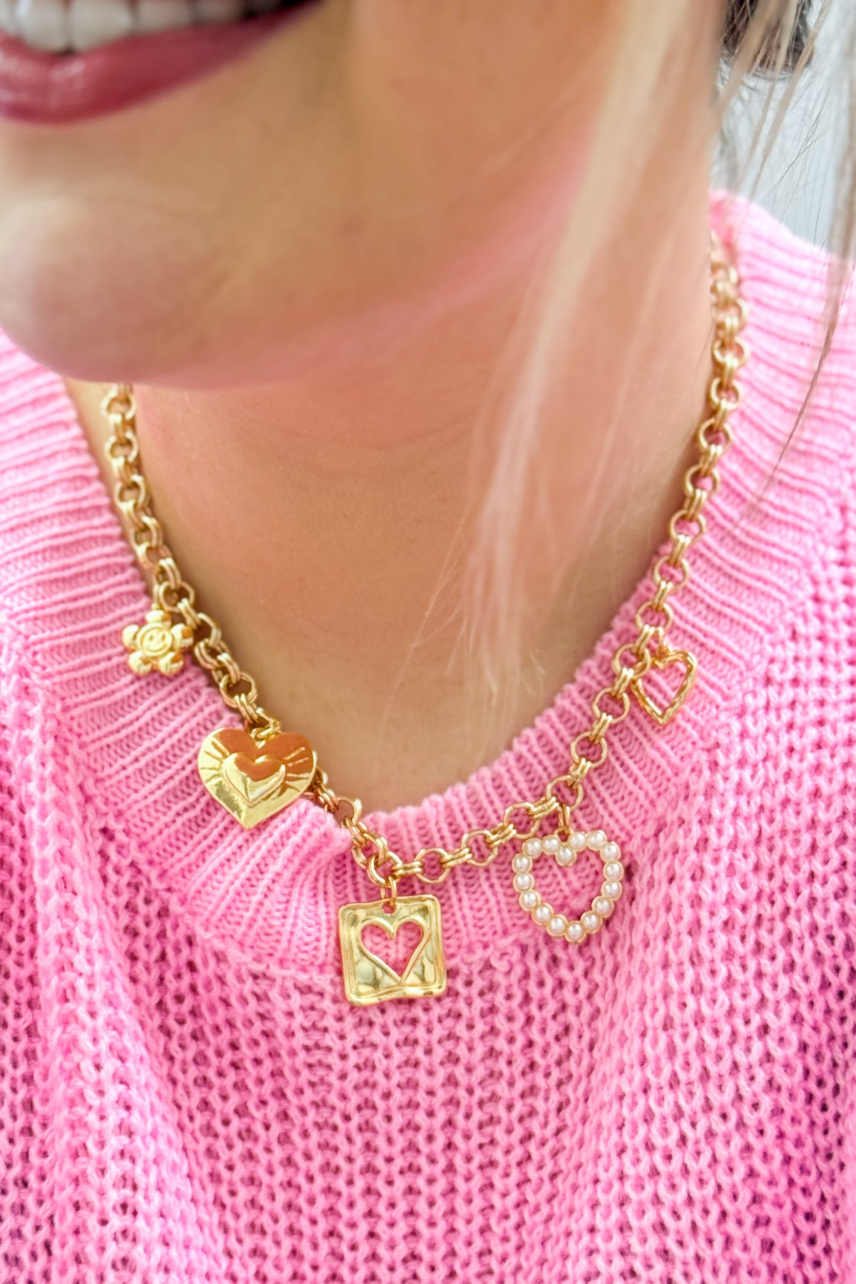 Double Link Chain Link Charm Necklace | Sew Southern Designs