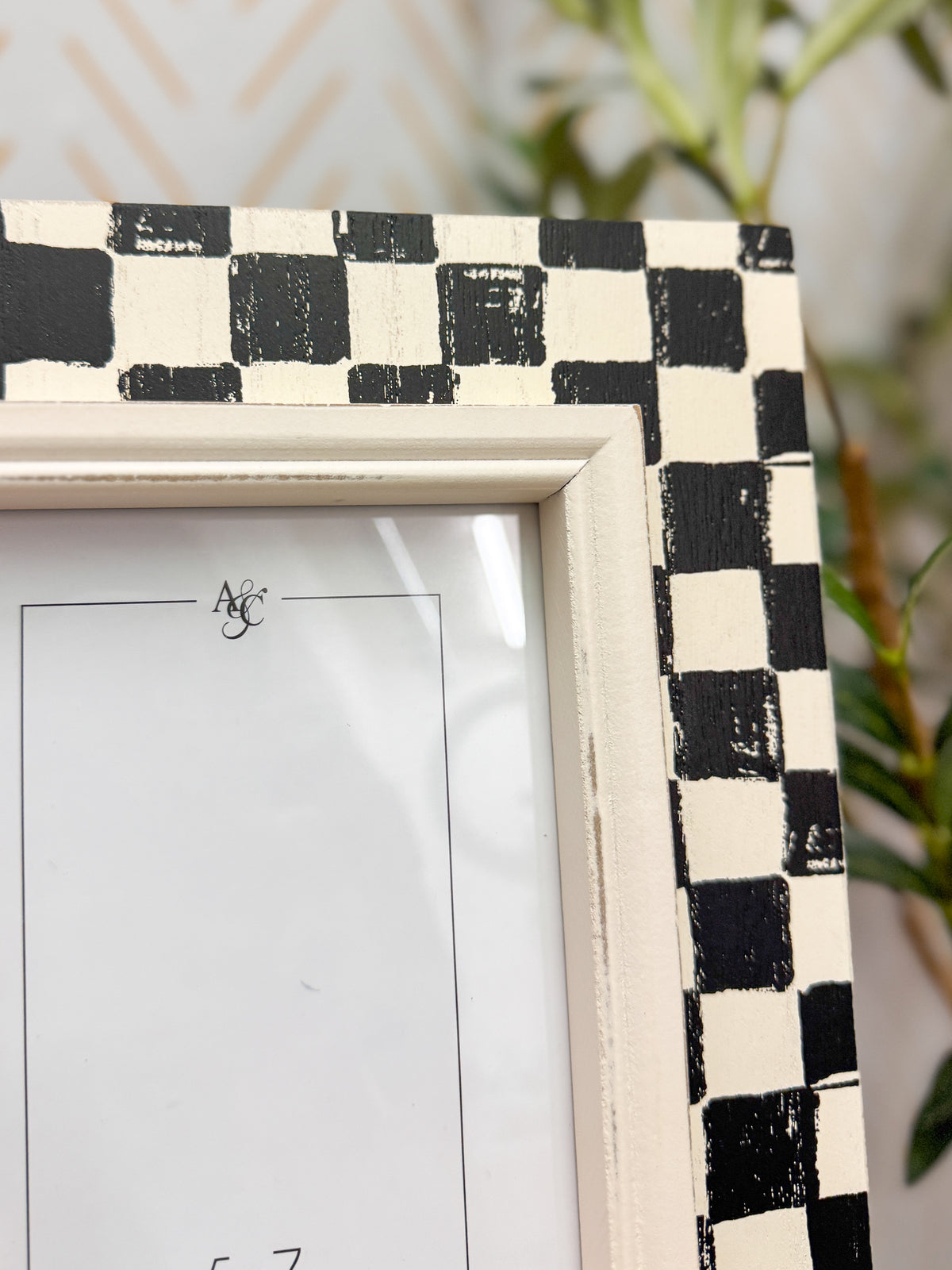 5x7 Checker Photo Frame | Sew Southern Designs