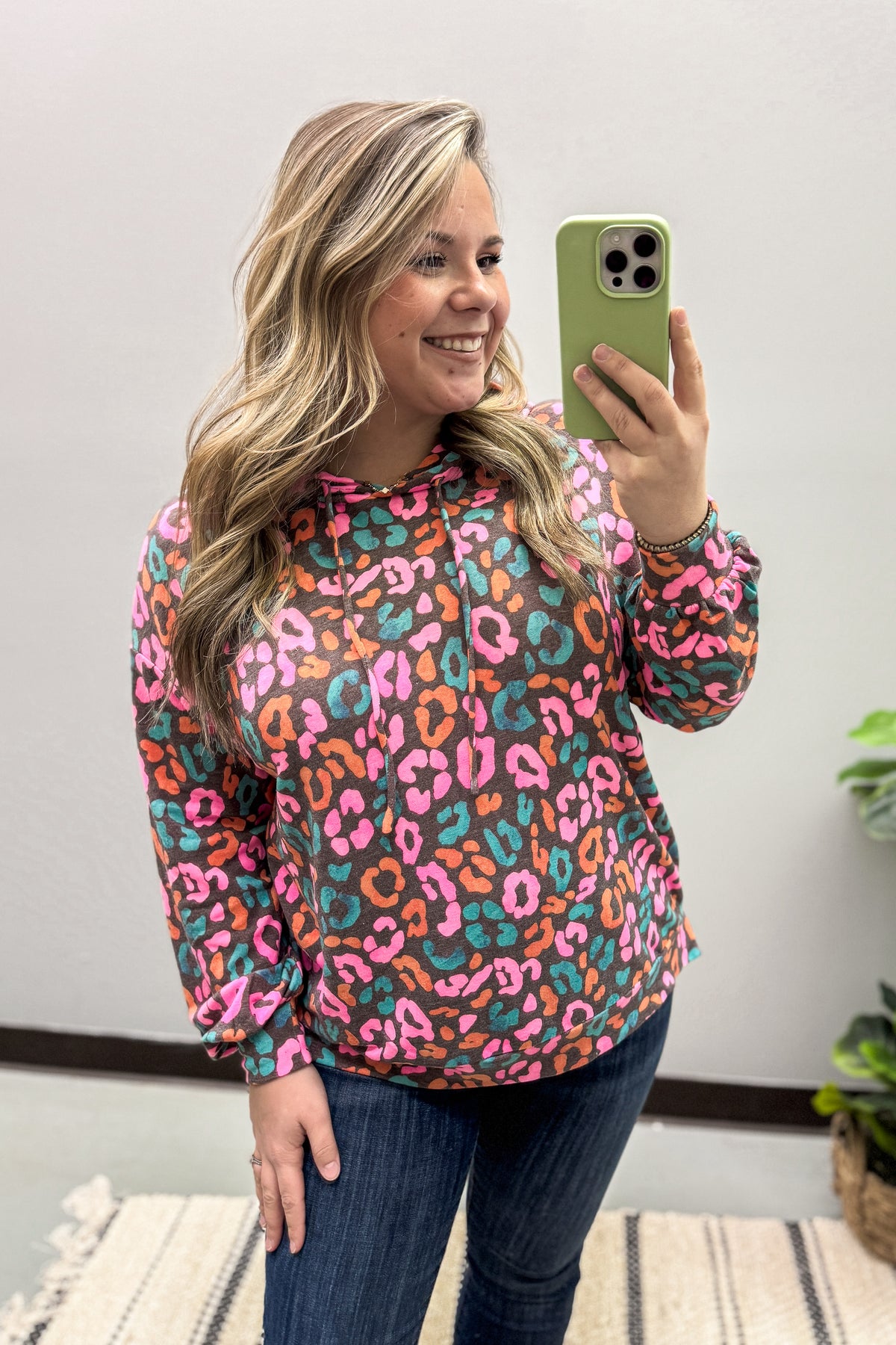Multi Leopard Print Hoodie Pullover Top | Sew Southern Designs