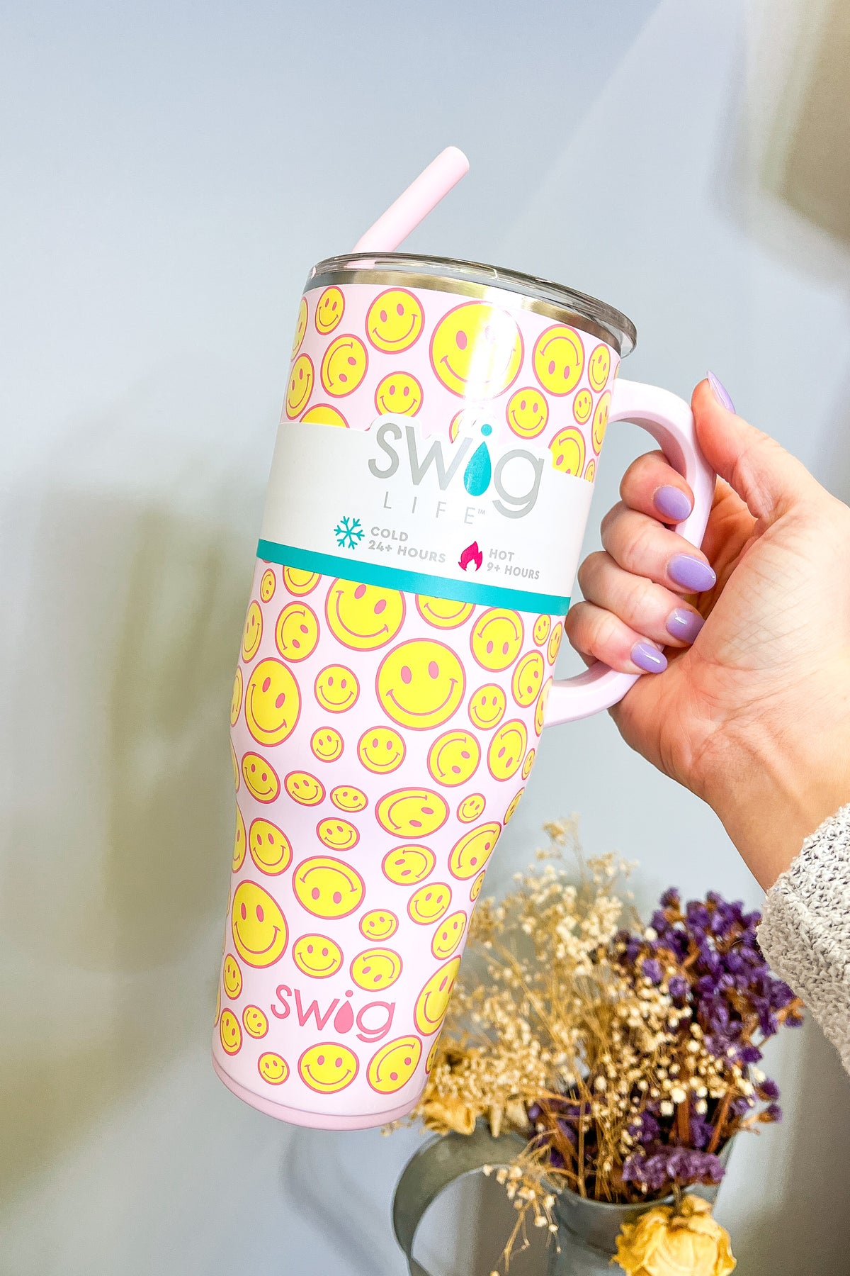 RESTOCK | 40oz Swig Mega Mug, Oh Happy Day | Sew Southern Designs